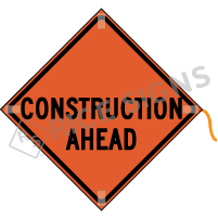Construction Ahead Roll-Up Signs